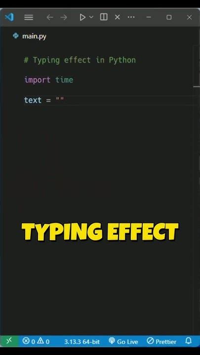 Typing Effect In Python⌨️💡 Coding Programming Python Viral