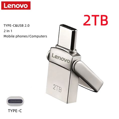 Lenovo USB Disk TB Portable Drive Type C Drive Device Metal Flash Drives Flash Drive Computer