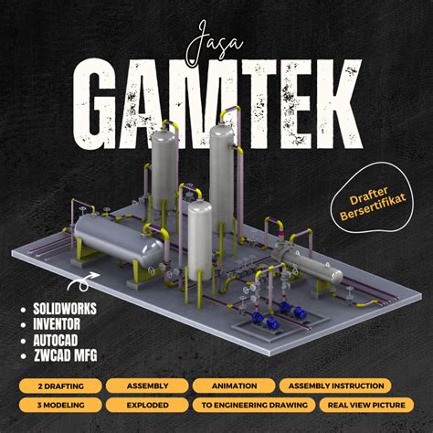 Jual Jasa Desain Gambar Teknik 2d 3d Murah Solidworks Inventor