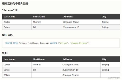SQL 语法INSERT INTO CSDN博客