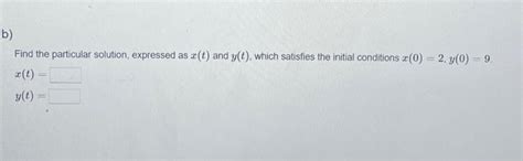 Solved Consider The Following System Of Differential Chegg