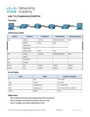 Implement DHCPv Configuring And Verifying DHCP Servers And Course Hero