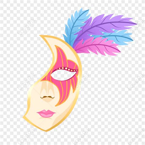 베네치아 깃털 일러스트 컬러 마스크브라질스화려한무늬 Png 일러스트 무료 다운로드 Lovepik