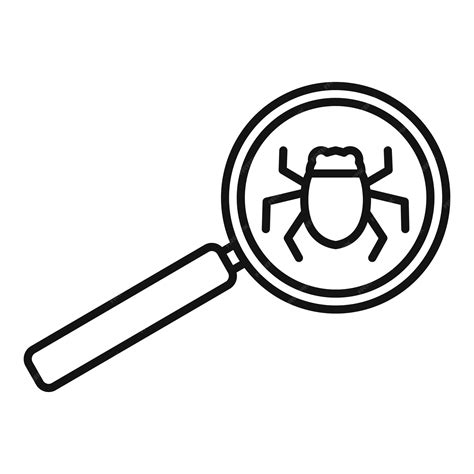 premium vector search software bug icon outline search software bug vector icon for web design