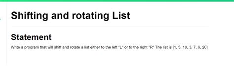 Solved Python Program Write A Program That Will Shift Chegg Com