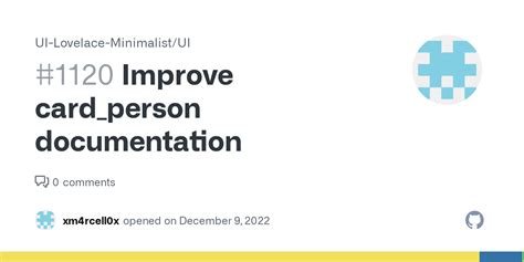 Improve Cardperson Documentation · Issue 1120 · Ui Lovelace