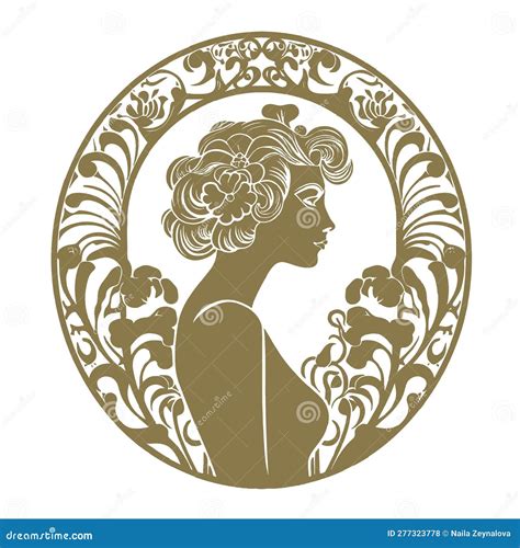Art Nouveau Woman Face
