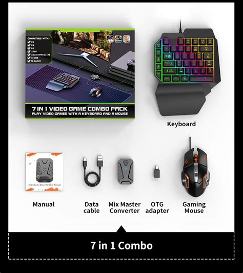 Mix Master Gaming Keyboard Mouse Converter Set Rgb Mouse And Keyboard C