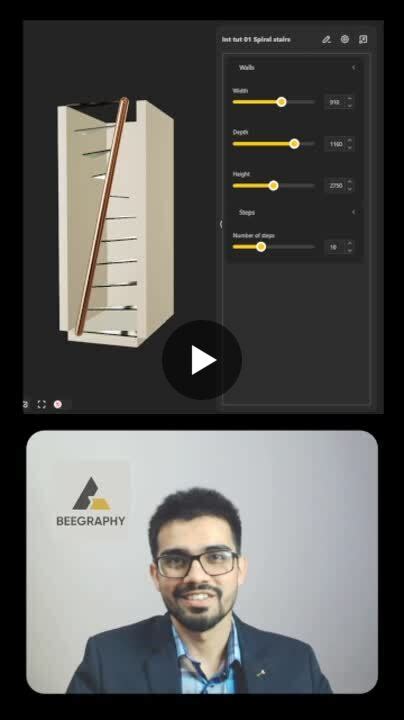 Learn Parametric Spiral Staircase Design In Beegraphy Beegraphy Posted On The Topic Linkedin
