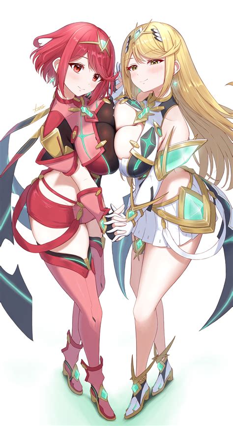 Mythra And Pyra Looking Beautiful Together 🔥 R Templeofmythra
