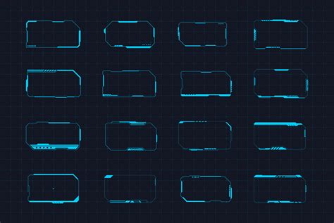 Blue Sci Fi Virtual Concept Border Design 13511291 Vector Art At Vecteezy