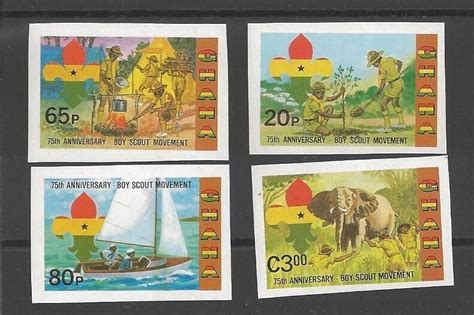 1982 Scouts Ghana 75th Anniv Sailing Elephant Imp Africa Ghana Stamp Hipstamp