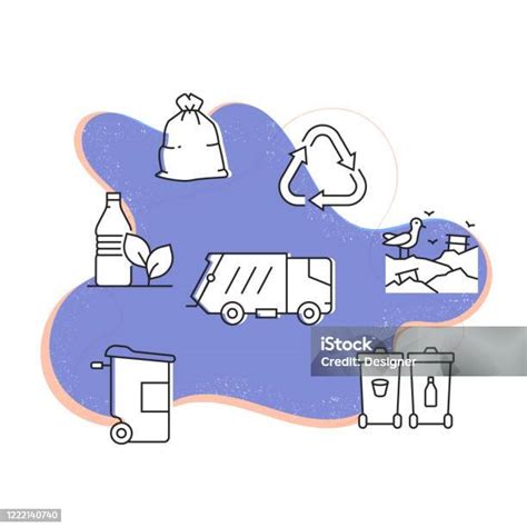 재활용 및 제로 폐기물 벡터 배너 디자인 개념 웹 사이트 프리젠 테이션 등에 대한 개요 선 아이콘 벡터 일러스트 템플릿 0명에 대한 스톡 벡터 아트 및 기타 이미지 Istock