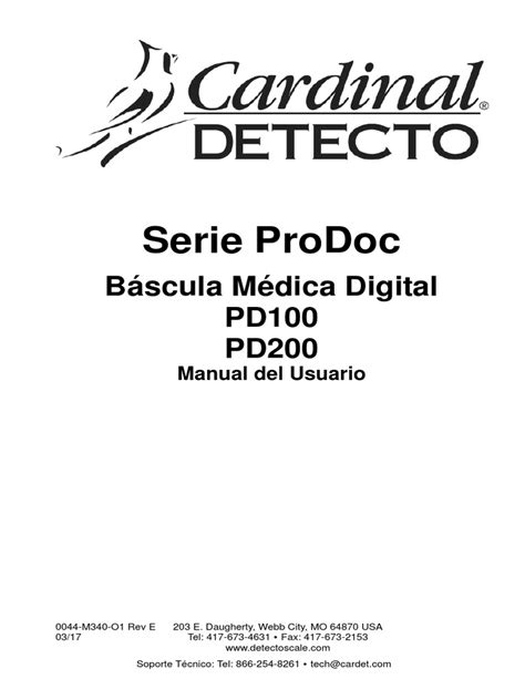 0044 M340 O1 Prodoc Pd100 Pd200 Spanish Pdf Tornillo Calibración
