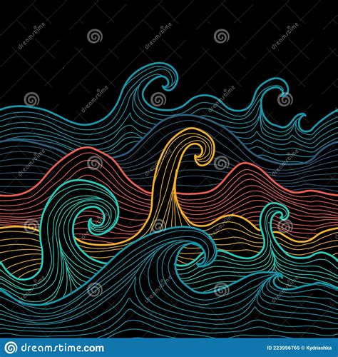 Abstract Sea Background Seamless Pattern For Your Design Stock Vector Illustration Of Repeat