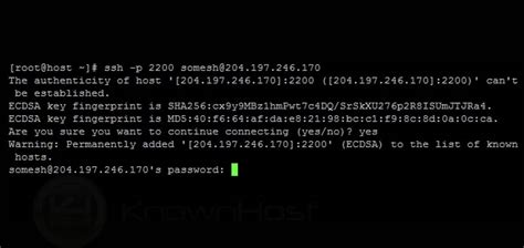 How To Connect With SSH KnownHost