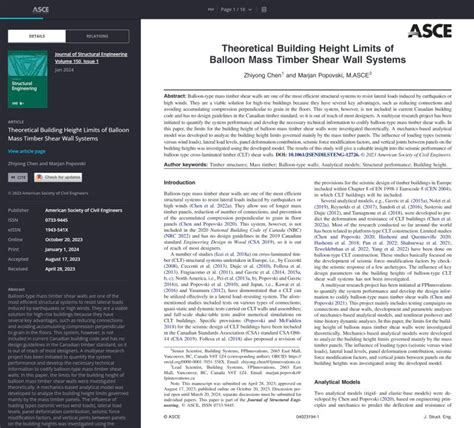 Mass Timber Structures Nowadays Prefer To Be Capacity Designed With Energy Dissipation Occurring