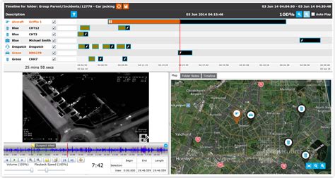 Event Reconstruction Map Interactions In A Timeline For Analysis