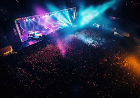 Premium Ai Image An Aerial Shot Of An Entertainer Performing On A