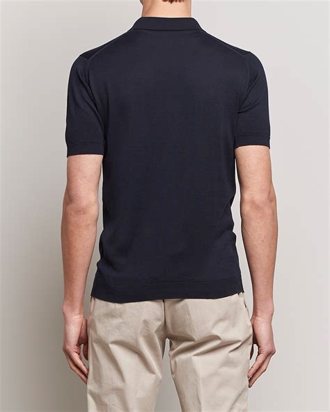John Smedley Adrian Slim Fit Sea Island Polo Navy Bei Care Of Carl