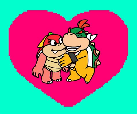Bowser Jr Hug To Pom Pom By Sandi130201 On Deviantart