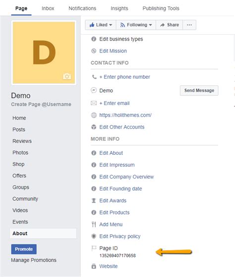 Find Facebook Page ID WP Chatbot
