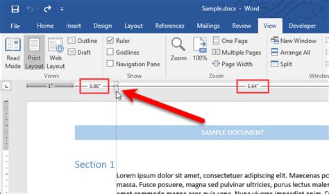 How To Get Detailed Measurements When Setting Indents And Tabs On The