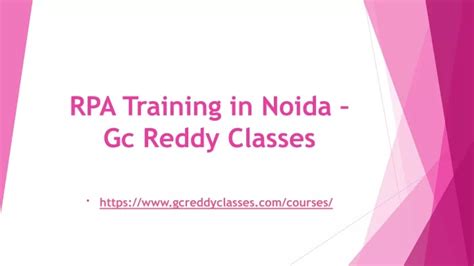 Ppt Rpa Training In Noida Gc Reddy Classes Powerpoint Presentation