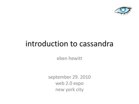 Scaling Web Applications With Cassandra Presentationppt