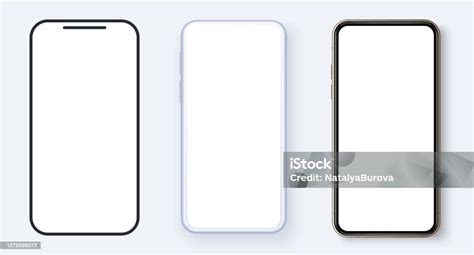 현실적인 흰색 벡터 스마트 폰 Ui Ux 인터페이스 테스트 또는 비즈니스 프레젠테이션을 삽입하기 위한 3d 사실적인 전화
