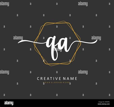 Q A Qa Initial Letter Handwriting And Signature Logo A Concept Handwriting Initial Logo With