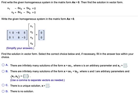 Answered First Write The Given Homogeneous Bartleby