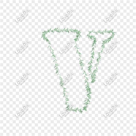 손으로 그린 디자인 리프 모양 편지 V Png 일러스트 무료 다운로드 Lovepik