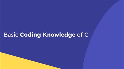 Understanding Basic Concepts In C Youtube