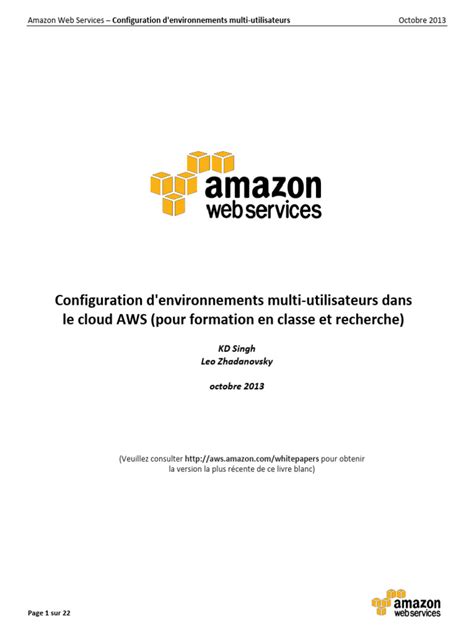 Aws Setting Up Multiuser Environments Education Pdf