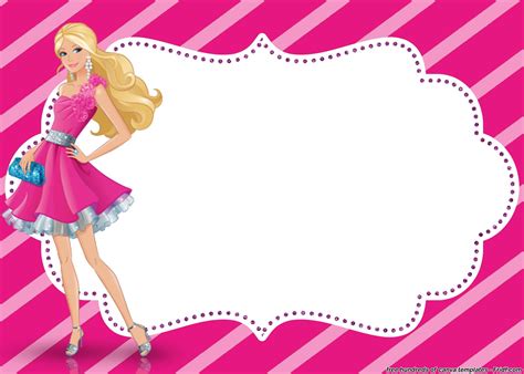 Free Editable Barbie Invitation Template Barbie Invitations