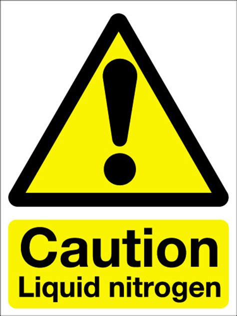 Caution Liquid Nitrogen Vinyl Sign Signs 2 Safety