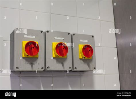 Electric Mains Control Switches Stock Photo Alamy