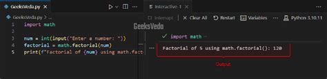 How To Find Factorial Of A Number In Python With Examples