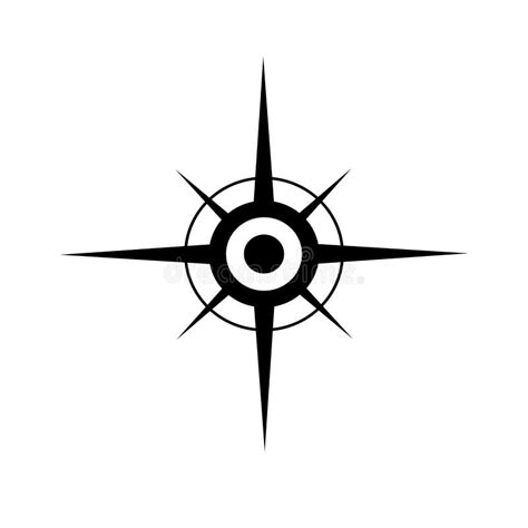 Compass Icon Vector Sign And Symbol Isolated On White Background
