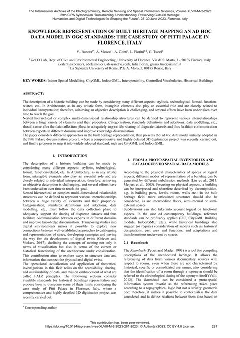 Pdf Knowledge Representation Of Built Heritage Mapping An Ad Hoc Data