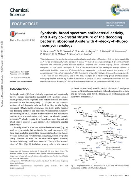 Pdf Synthesis Broad Spectrum Antibacterial Activity And X Ray Co