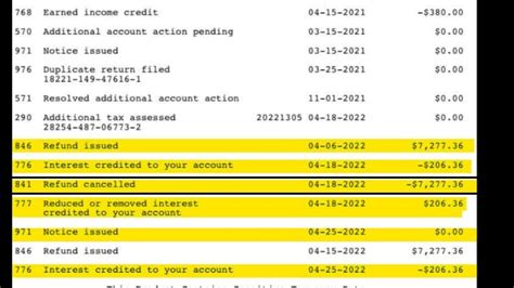 Irs Account Transcript Code 841 Irs Account Transcript Code 841