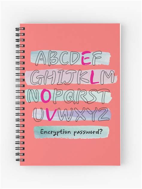 Encryption Password Spiral Notebook