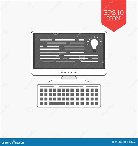 Programming Coding Icon Flat Design Gray Color Symbol Stock Vector Illustration Of Black