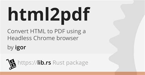 Html Pdf Command Line Utility In Rust Lib Rs