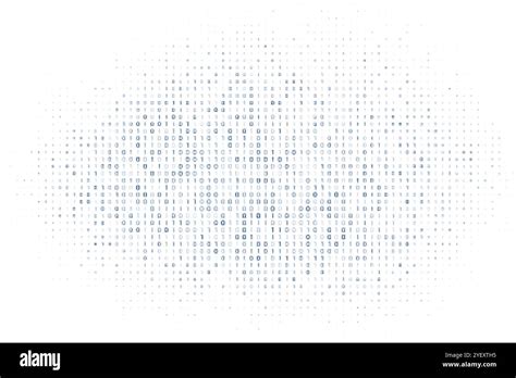 white digital matrix of binary code numbers background stock vector