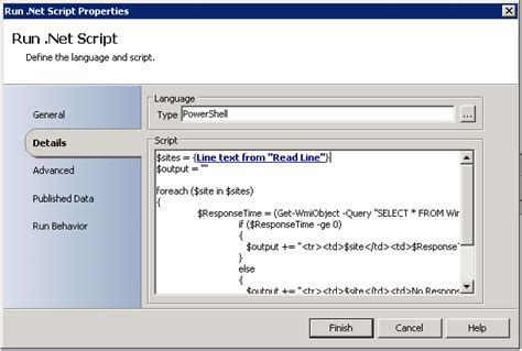 system center orchestrator 2012 beta using run script activity