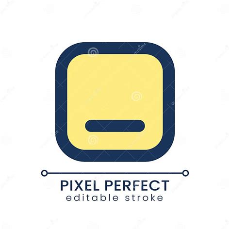 Minimize Button Pixel Perfect Rgb Color Ui Icon Stock Vector