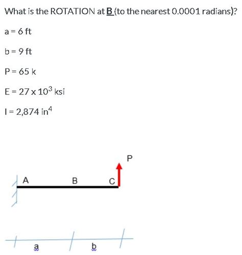 Solved What Is The Rotation At B To The Nearest 00001